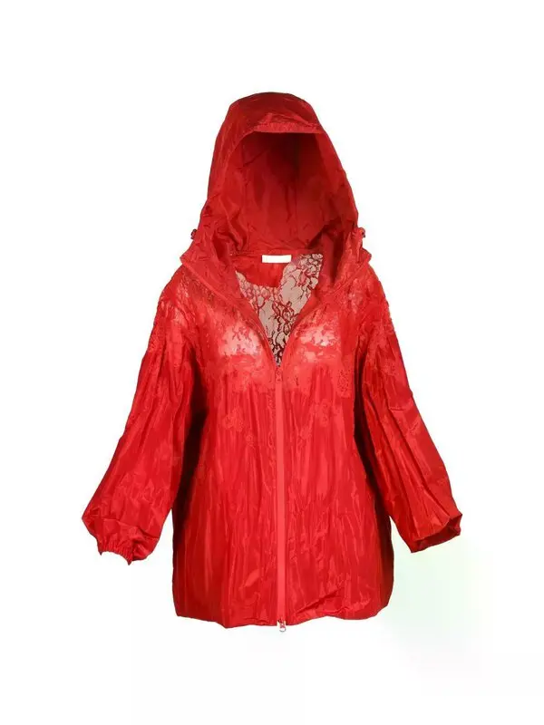 Valentino Garavani Lace-panelled Hooded Jacket