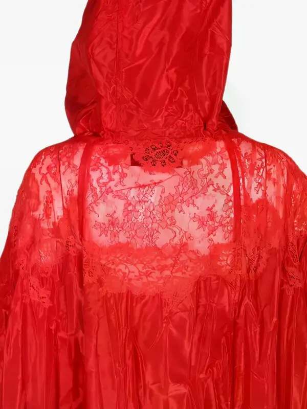 Valentino Garavani Lace-panelled Hooded Jacket