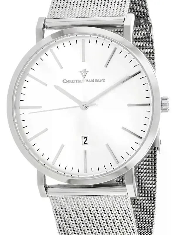 CHRISTIAN VAN SANT Paradigm Stainless Steel Mesh Strap Watch - Silver