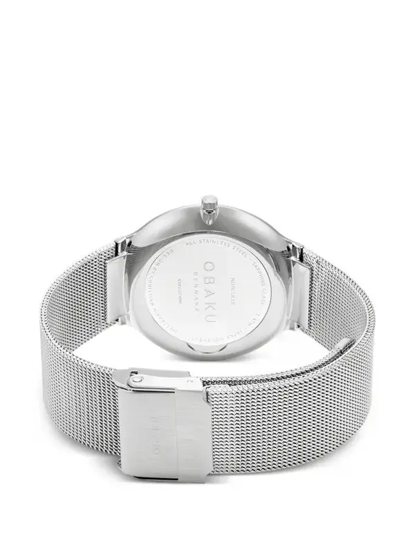 OBAKU Lille 32mm Watch With Crystal-embellished Bezel And Mesh Strap