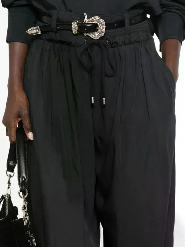Isabel Marant Étoile Inaya Palazzo Pants With Drawstring Waist - Black