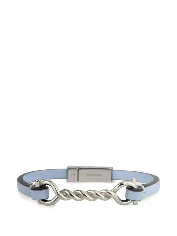 FERRAGAMO Gancini Twisted Leather Bracelet