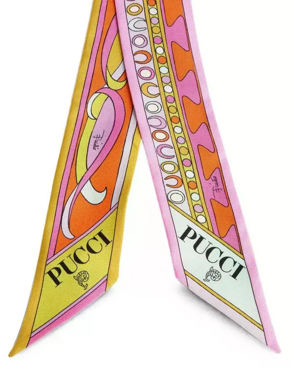 Emilio Pucci Mixed-print Silk Twill Scarf
