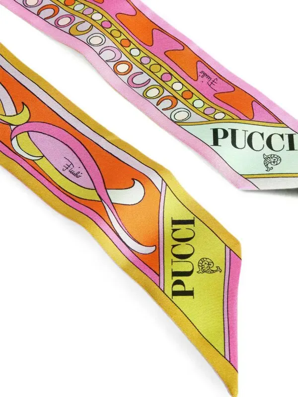 Emilio Pucci Mixed-print Silk Twill Scarf