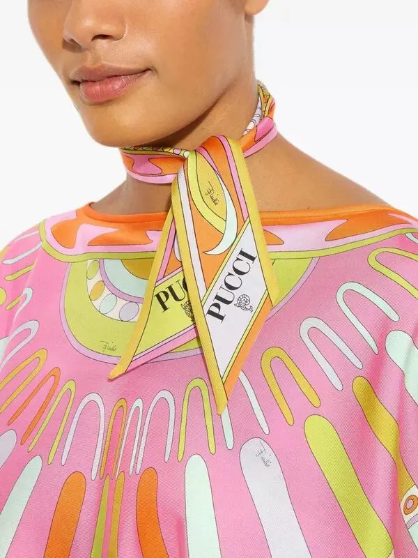 Emilio Pucci Mixed-print Silk Twill Scarf