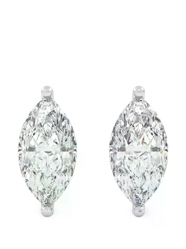 DIAMOND ESSENTIALS Marquise-cut Diamond Earrings - Silver