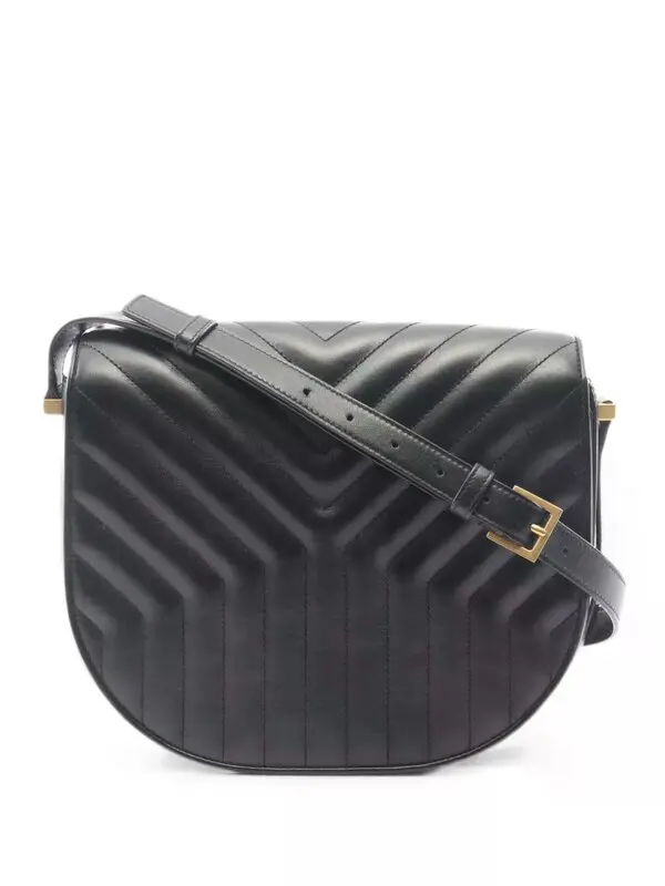 Saint Laurent 2010s Joan Chevron-quilted Shoulder Bag - Black