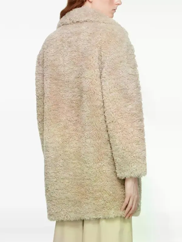 Herno Faux-shearling Notched-lapel Coat