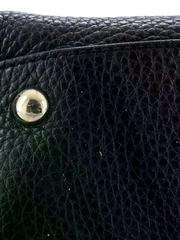 Gucci Bamboo Shopper Leather Medium Tote Bag - Black