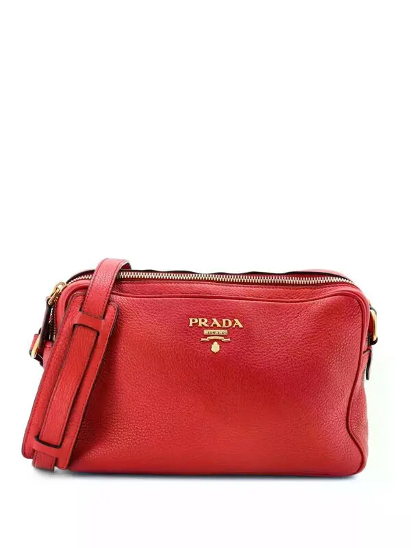 Prada Vitello Phenix Double Zip Camera Crossbody Bag