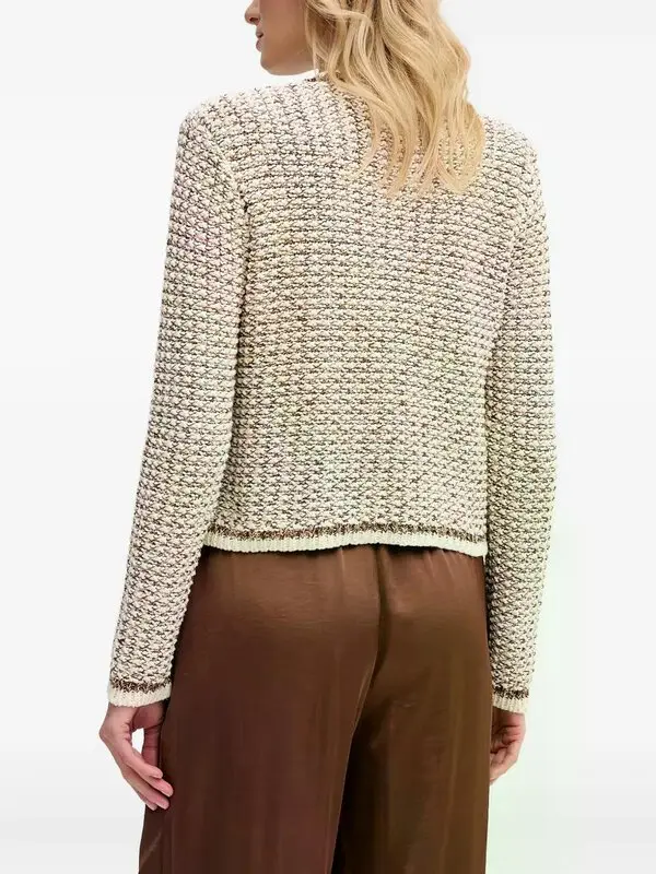 PEDRO DEL HIERRO Textured-knit Button-up Cardigan - Neutrals