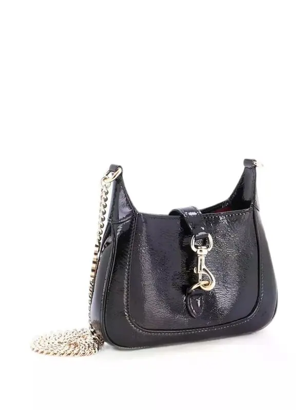 Gucci Jackie Notte Chain Patent Mini Hobo Bag