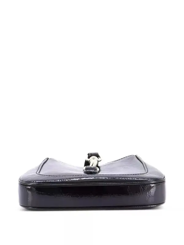 Gucci Jackie Notte Chain Patent Mini Hobo Bag - Black