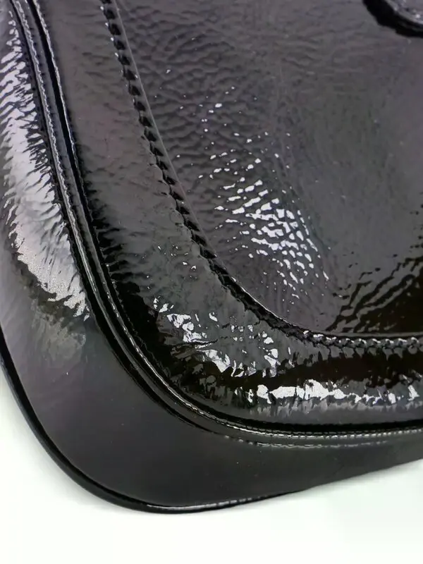 Gucci Jackie Notte Chain Patent Mini Hobo Bag - Black