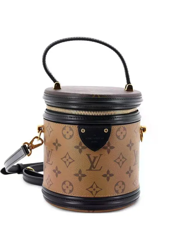 LOUIS VUITTON Cannes Handbag In Reverse Monogram Canvas - Black