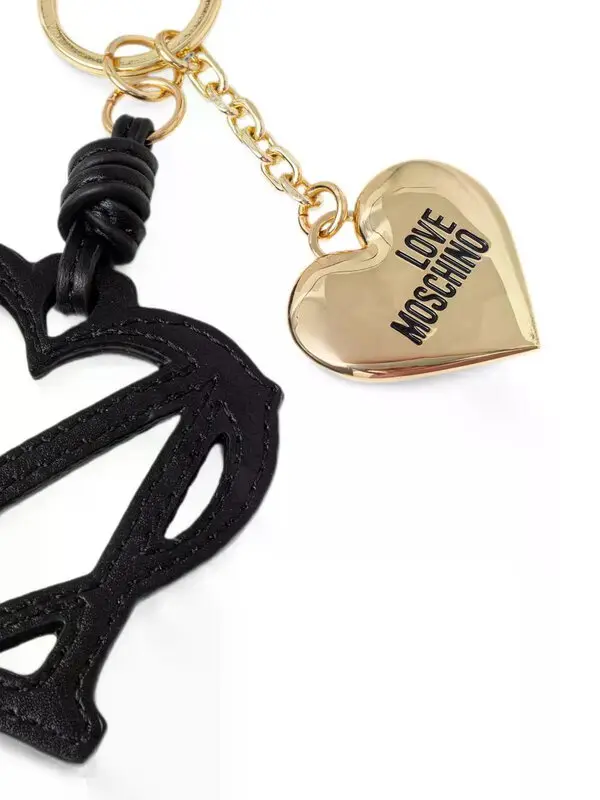Moschino Logo-pendant Heart Keyring