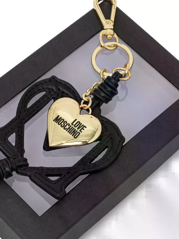 Moschino Logo-pendant Heart Keyring
