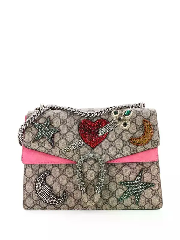 Gucci Dionysus Bag Embellished Gg Coated Canvas Medium Shoulder Bag