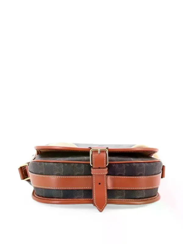 Celine Folco Bag Triomphe Coated Canvas Large Crossbody Bag