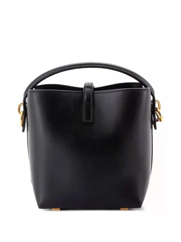 Saint Laurent Le 37 Leather Mini Bucket Bag - Black
