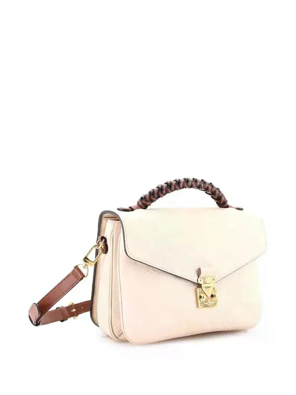 LOUIS VUITTON Braided Handle Pochette Métis Monogram Empreinte Leather Crossbody Bag