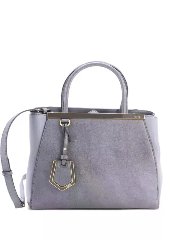 Fendi 2jours Leather Petite Satchel - Grey