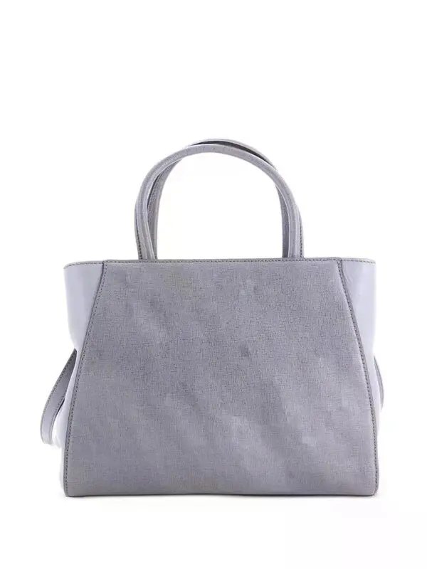 Fendi 2jours Leather Petite Satchel - Grey