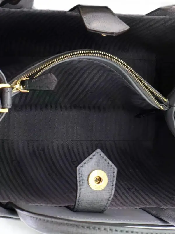 Fendi 2jours Leather Petite Satchel - Grey
