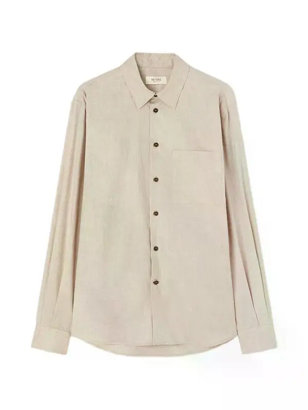 RETORI Brushed-effect Patch-pocket Shirt