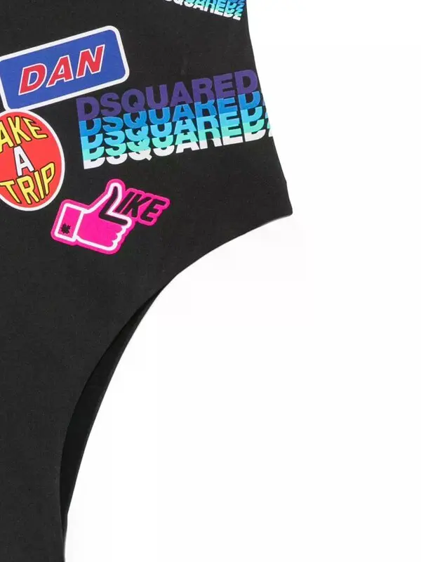Dsquared2 Graphic Print One Piece Swimsuit