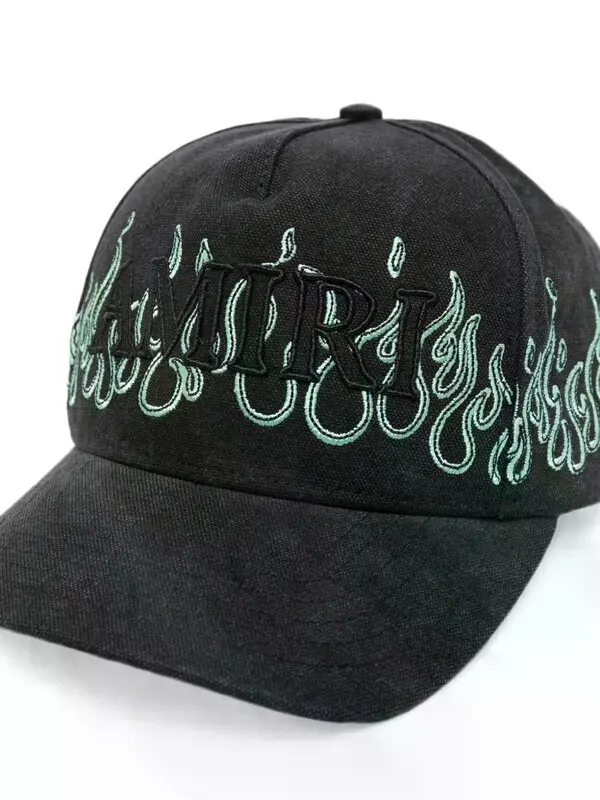 Amiri Flame-embroidered Logo-patch Baseball Cap