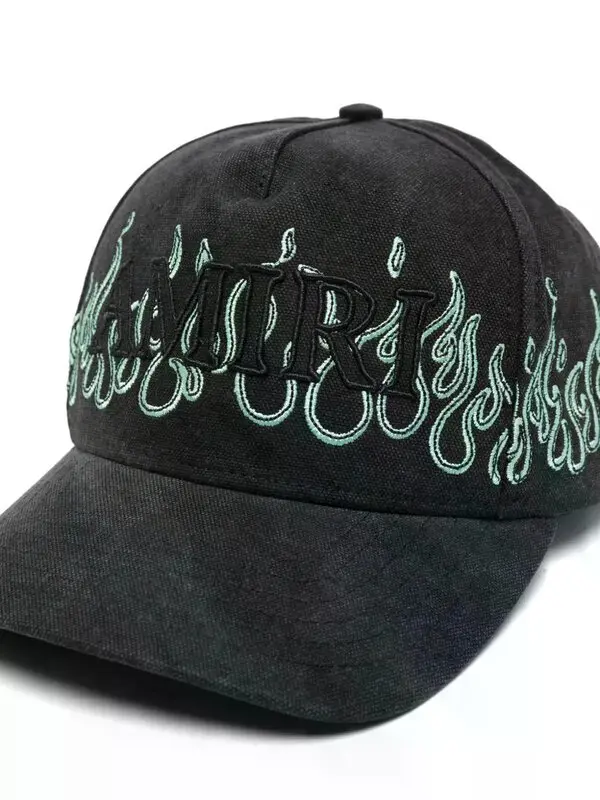 Amiri Flame Embroidered Baseball Cap