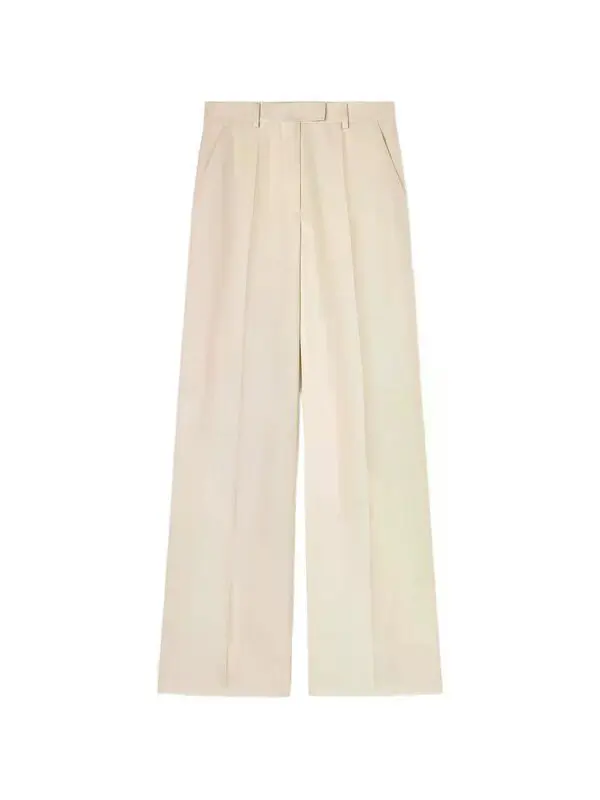 RETORI Pleated Silk Tailored Trousers - Neutrals