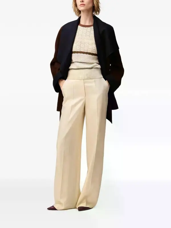 RETORI Pleated Silk Tailored Trousers