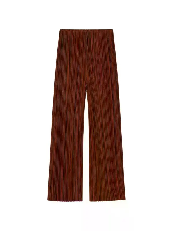 RETORI Retro' Striped Wide-leg Trousers - Brown