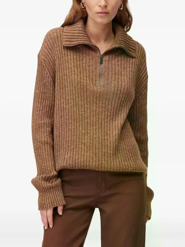 RETORI Ribbed Zip-up Sweater