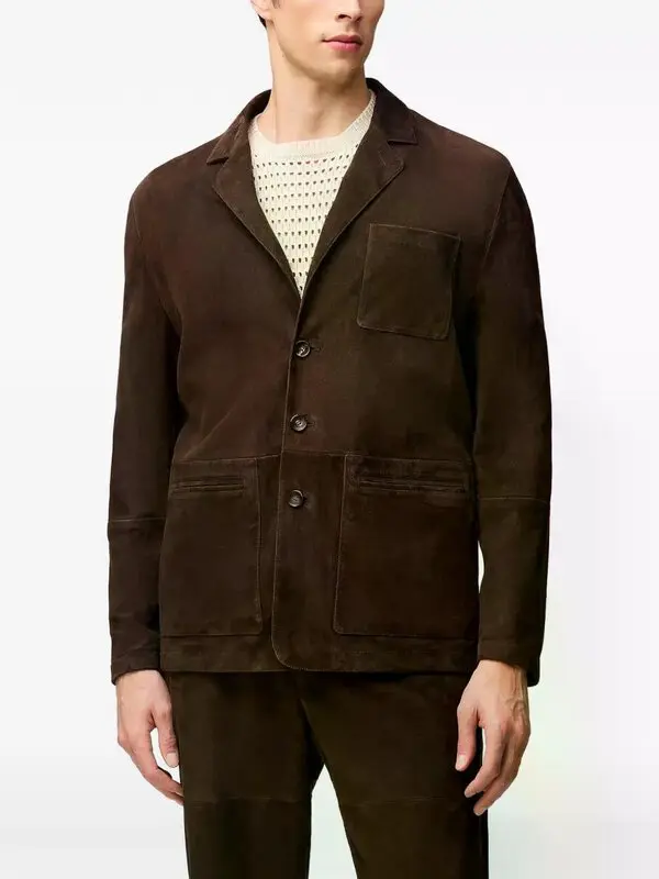 RETORI Suede Single-breasted Blazer