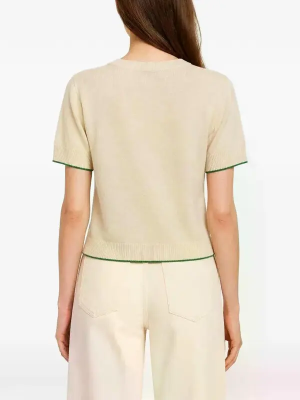 RETORI Stripe-trim Knitted T-shirt