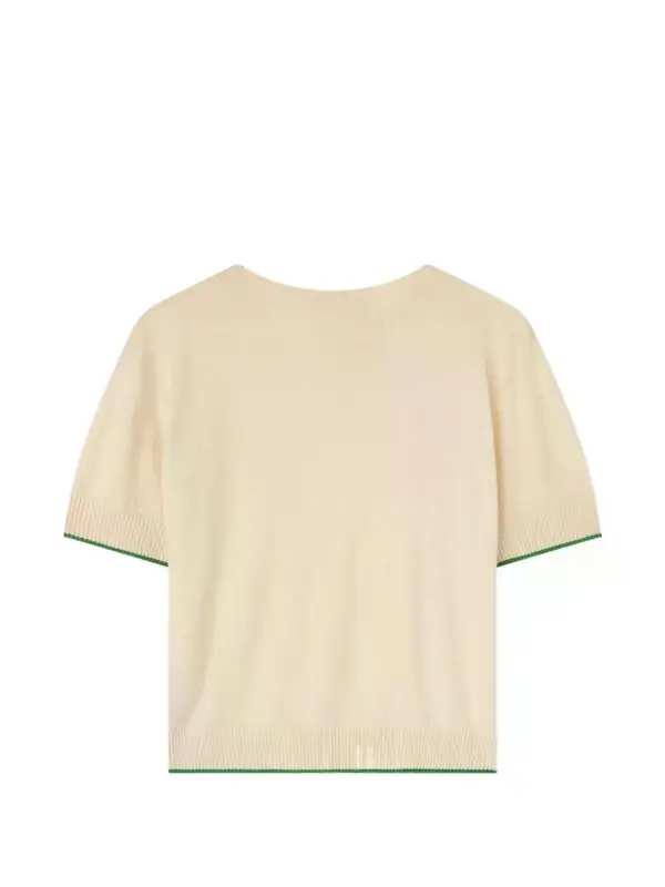 RETORI Stripe-trim Knitted T-shirt
