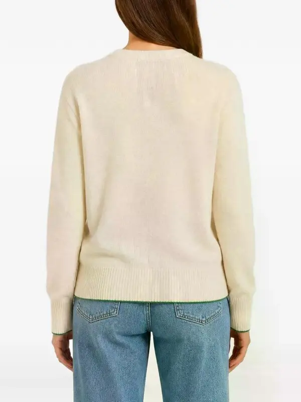 RETORI Stripe-trim Crew-neck Sweater