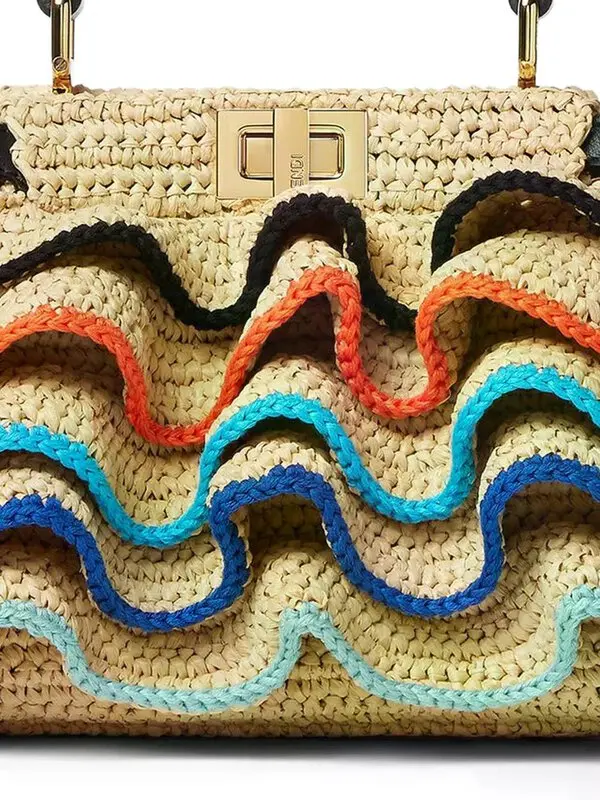 Fendi Mini Peekaboo Baguette - Neutrals