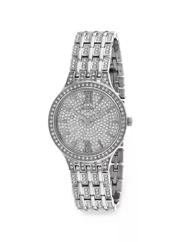 Bulova Phantom Crystal 32mm Watch - Silver