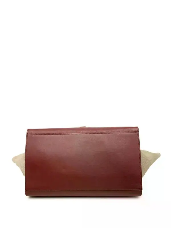 Celine 2012 Medium Tricolor Leather Trapeze Satchel Tote Bag