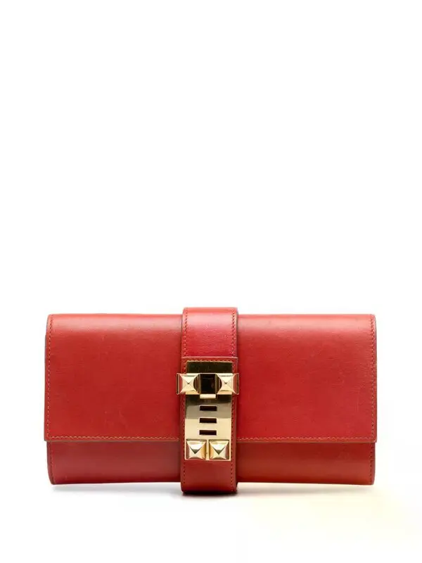 Hermès 2012 Tadelakt Medor 23 Clutch Bag - Red