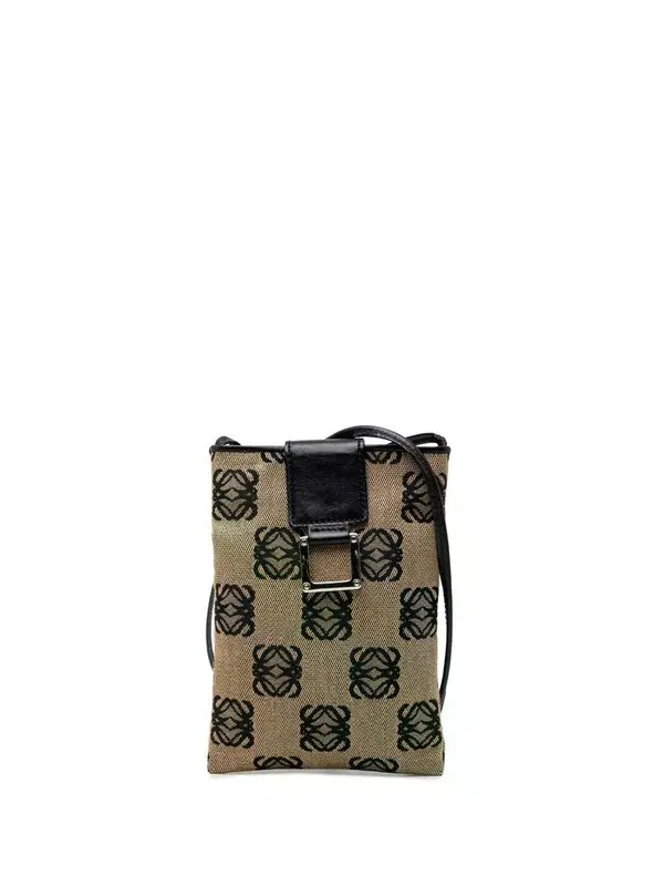 Loewe 2003 Anagram Canvas Phone Pouch Crossbody Bag