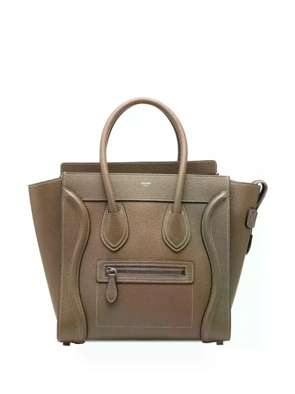 Celine 2022 Micro Leather Luggage Tote Bag