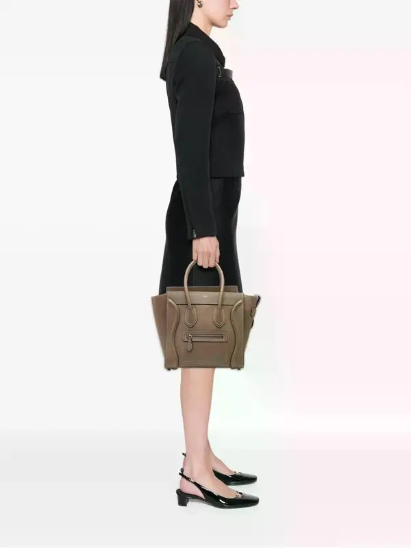 Celine 2022 Micro Leather Luggage Tote Bag
