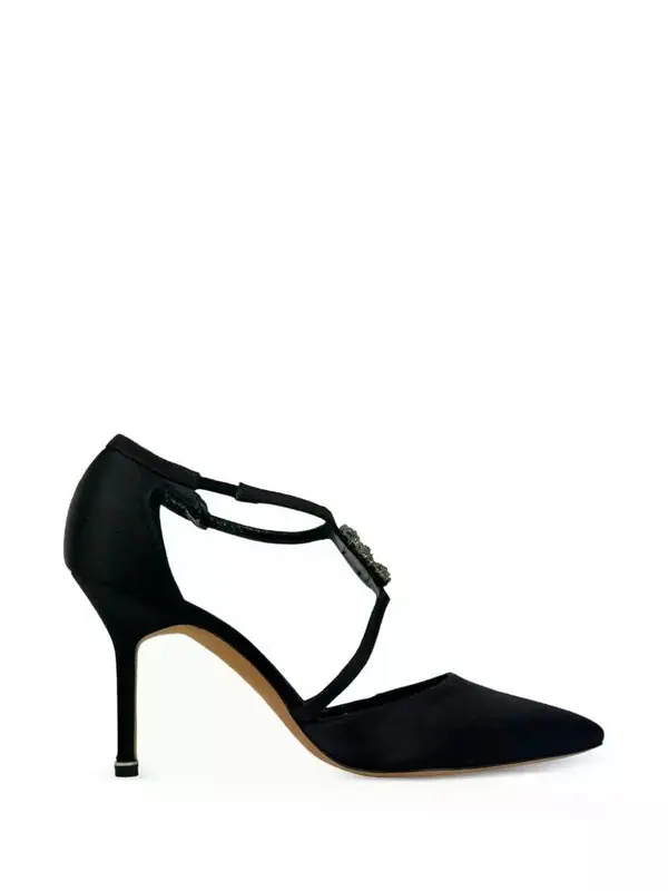 Manolo Blahnik Seneca Crystal-embellished Pumps - Black