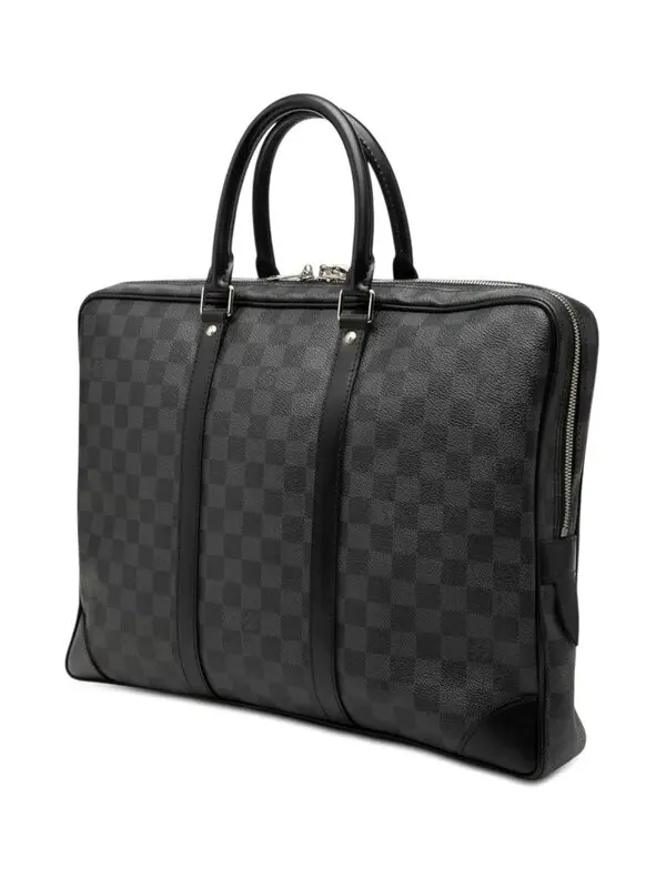 LOUIS VUITTON 2012 Damier Graphite Porte Documents Voyage Pm Business Bag