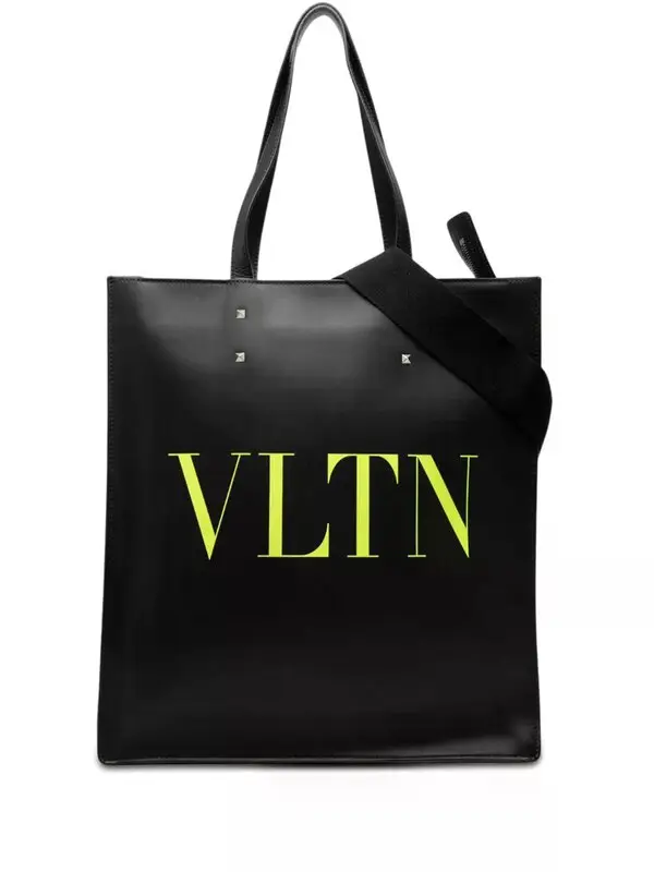 Valentino Garavani 2021-2022 Calfskin Rockstud Vltn Tote Satchel - Black